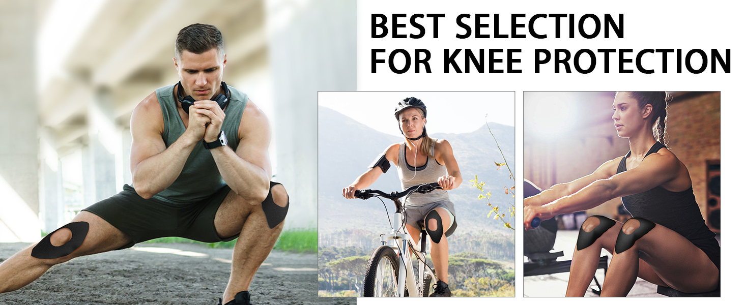 Amazon.com: Kinesiology Tape for Knees, 10 Pcs Precut Kinesiology Tape for Knee Pain Relief ...