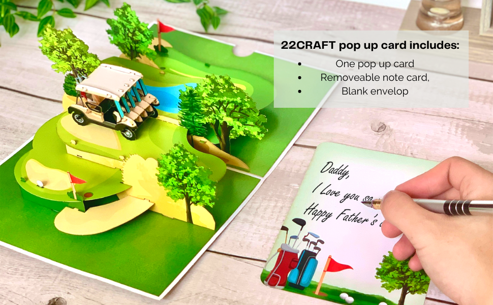 Amazon.com : By 22CRAFT - Happy Fathers Day Pop Up Card, 6"x 8" Fathers ...