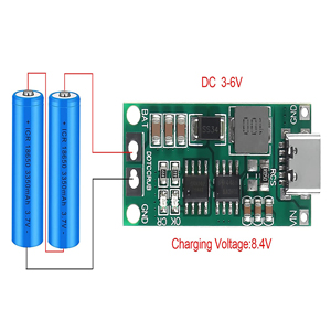 Amazon.com: ATNSINC 2PCS Multi-Cell 2S 3S 4S Type-C USB Boost Converter to 8.4V 12.6V 16.8V Step ...