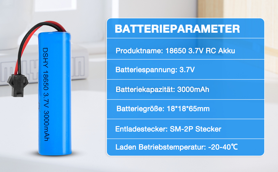 IXYHKB 2 Stück 18650 3.7V RC Akku, Wiederaufladbare 3000mAh 3.7V Li-Ion Battery mit 2 USB ...