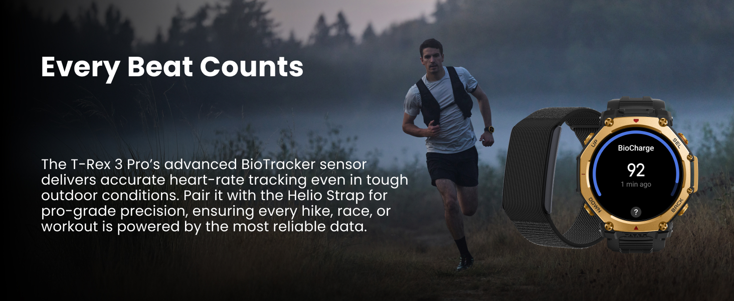 Amazon.com: Amazfit T-Rex 3 Pro Outdoor Smart Watch 48mm Sapphire AMOLED Display, Ti Bezel, Dual ...