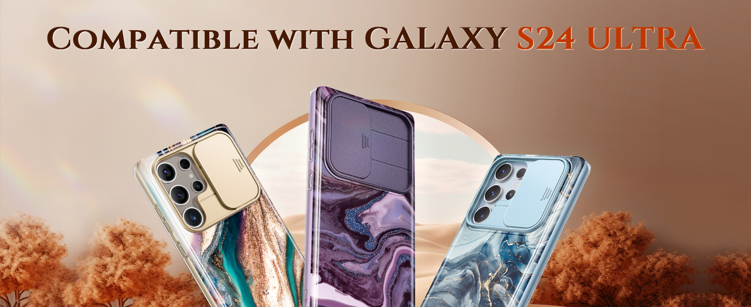 Amazon.com: GVIEWIN for Samsung Galaxy S24 Ultra Case, [Slide Camera Cover & Built-in Screen ...