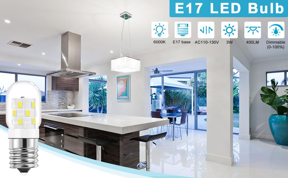 Amazon.com: E17 LED Under Microwave Over Stove Light Bulb 125V Appliance 8206232A 40W ...