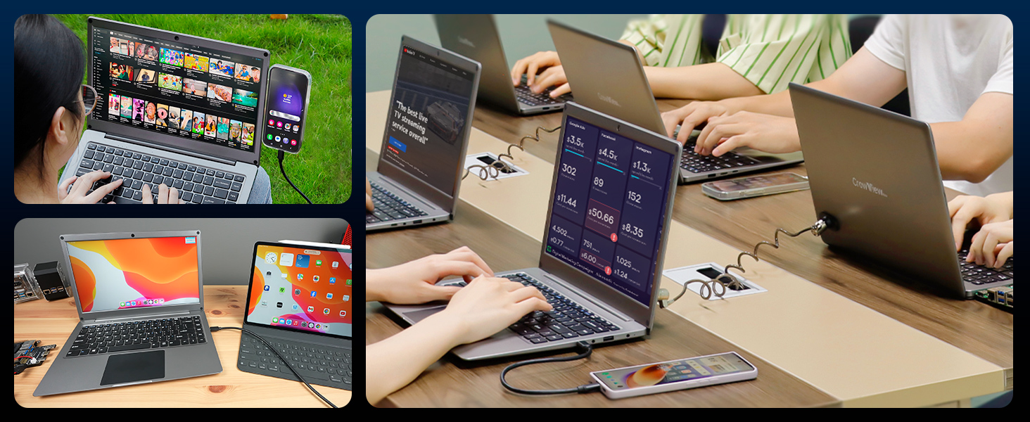 Amazon.com: ELECROW 14 Inch Lapdock Display with Keyboard, Portable ...