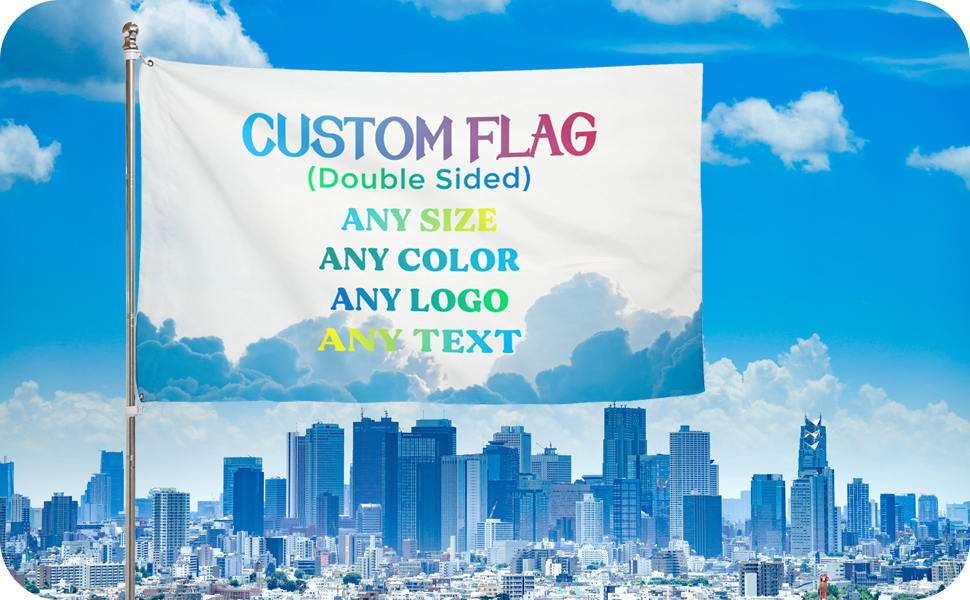 Amazon.com : Custom Flag 2x3 FT Personalized Flags Banners Create Your Own Flag with Photo Text ...