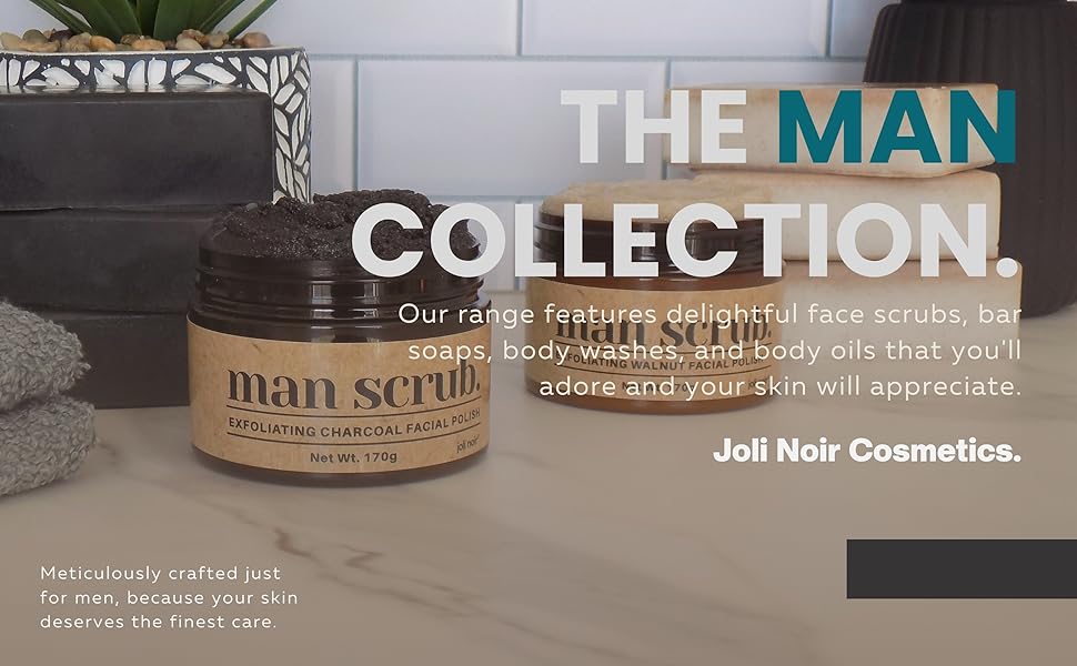 Amazon.com : Joli Noir - Face Scrub For Men - Fight Acne, Detox & Exfoliate Rough, Dull Skin ...