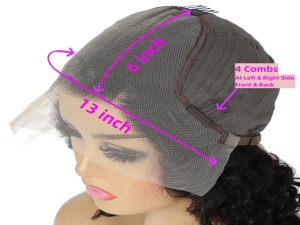 Amazon.com : EMOBANA Bob Wig Human Hair 13x6 Lace Front Wigs 14 Inch Loose Body Wave HD Lace ...