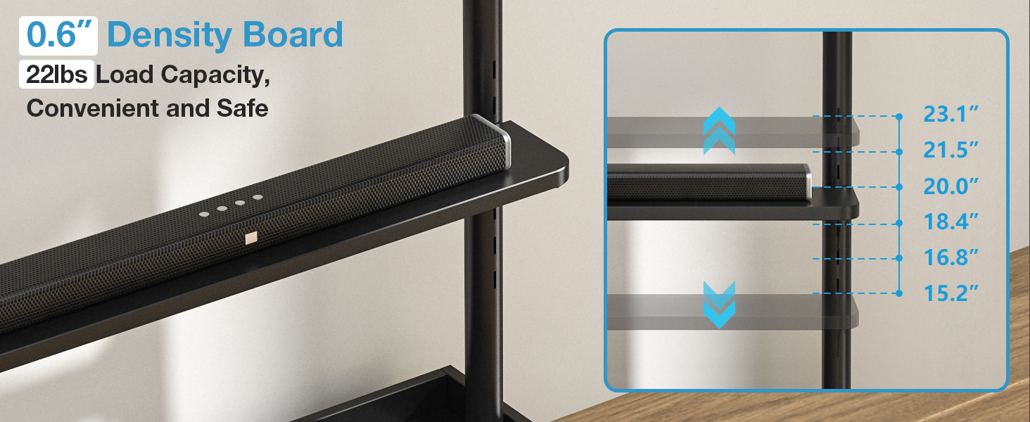 Amazon.com: YOMT 40-86 Inch L Shape Universal TV Stand - 1.57in Round Tube, 68kg Capacity, 6 ...