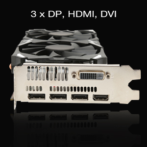 Dpofirs Tarjeta Gráfica RX 580 8GB GDDR5, 3 X DisplayPort, HDMI, DVI, 16 X PCI Express 3.0 ...