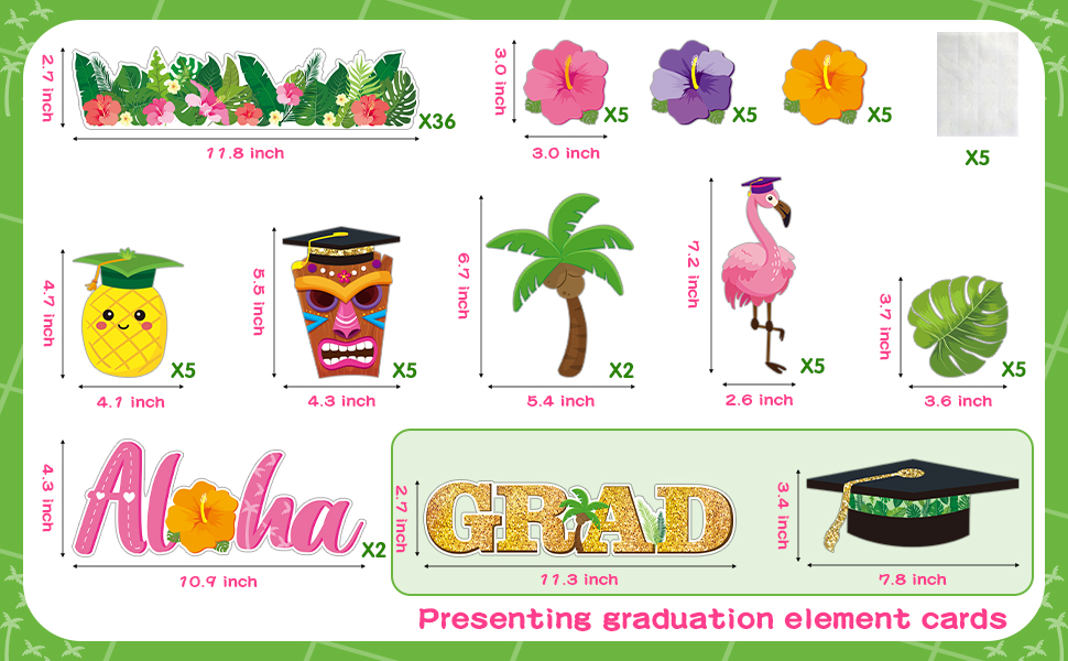 Amazon.com: BeYumi 79Pcs Summer Hawaiian Luau Bulletin Board Set ...