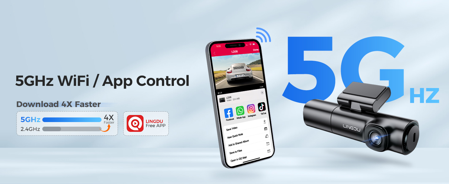 Amazon.com: LD08 5K 3 Channel Dash Cam with 128GB eMMC, ADAS, Dashcam Front and Rear Insided ...