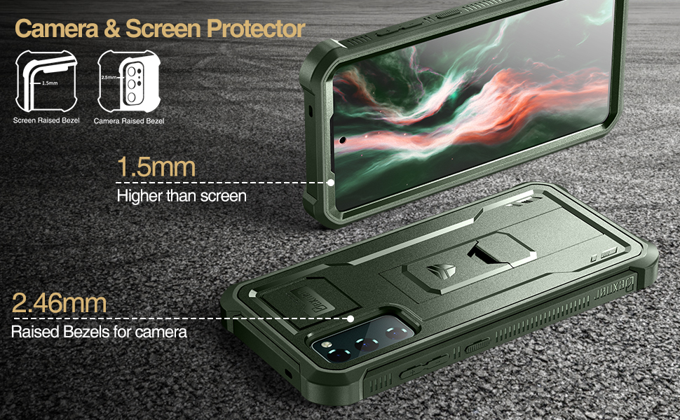 Amazon.com: Dexnor for Samsung Galaxy S20 FE Case, [Built in Screen Protector and Kickstand ...