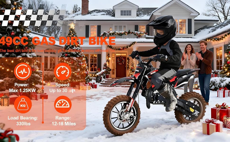 Amazon.com: Rodiuiu 2025 Upgraded Kids Dirt Bike,50cc Dirt Bike for Kids and Adluts with Off ...