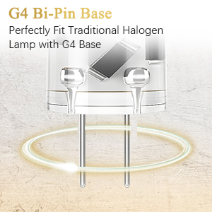 DiCUNO G4 LED Bulbs 2W, 20W Halogen Equivalent, G4 Bi-Pin LED Light Bulbs, Warm White 3000K, 12V ...
