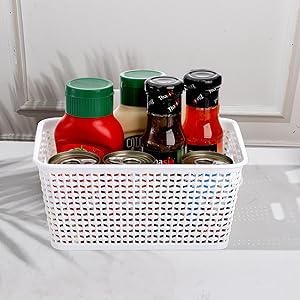 Amazon.com - Nicunom 12 Pack Plastic Storage Baskets, Small Pantry ...