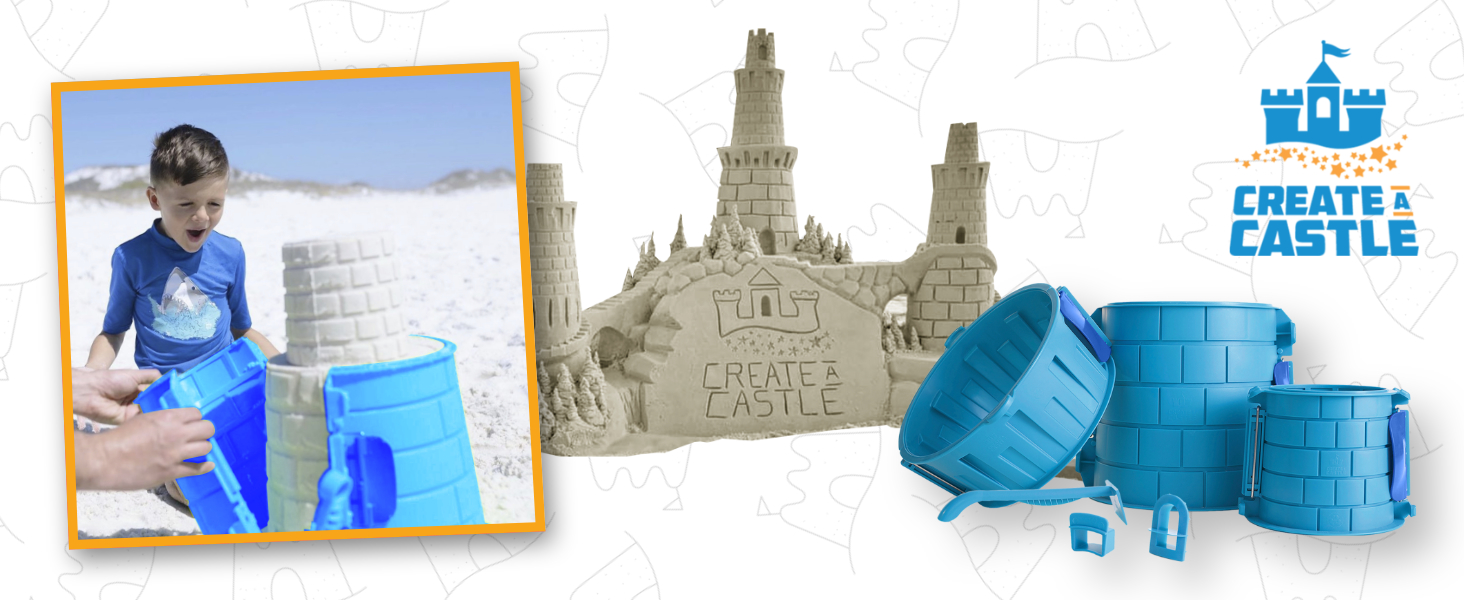 Amazon.com: Create A Castle Sandcastle Kit as Seen on Shark Tank, 5 ...