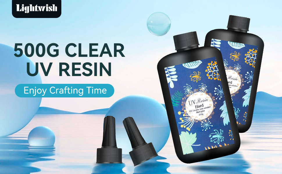 Amazon.com: UV Resin 500g,Upgraded Crystal Clear Hard Ultraviolet Epoxy Resin Glue,Low Odor,Fast ...