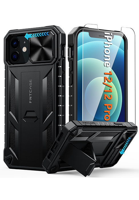 Amazon.com: FNTCASE for iPhone 12 Phone Case: for iPhone 12 Pro Phone Case Military Grade Drop ...