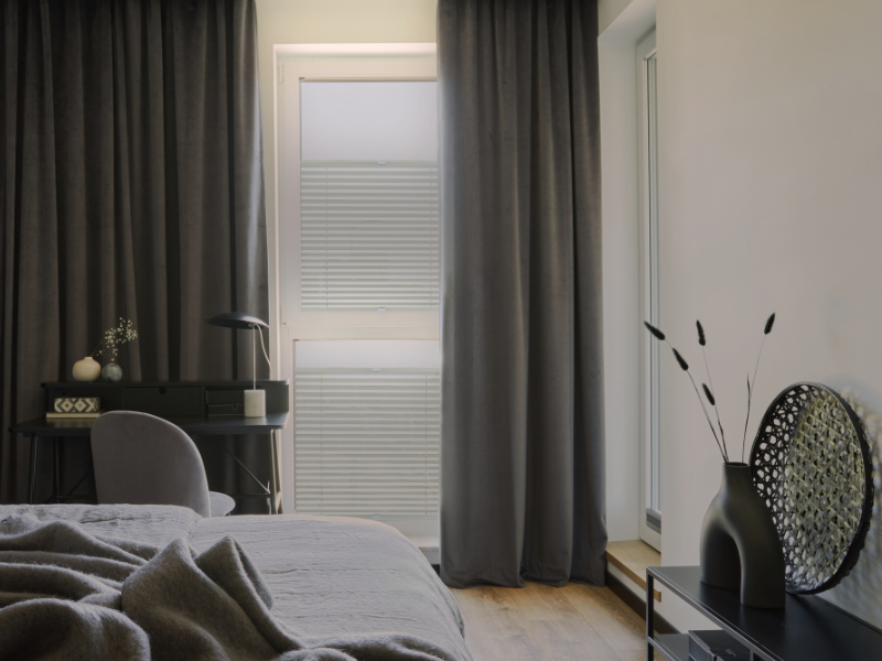 Estika Made to Measure Pleated Blind No Drilling 80 x 120 cm – BO_D_Turquoise – Pleated Blind ...