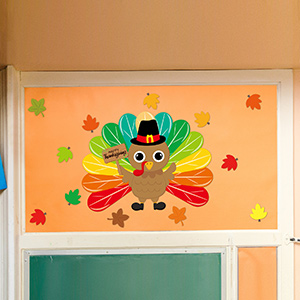 Amazon.com: Turkey Bulletin Board Decoration Set Thanksgiving Turkey ...