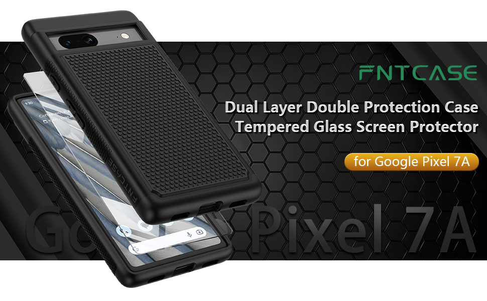 FNTCASE for Google Pixel 7A Case: Dual Layer Drop Protection Tough Phone Case 360 Military Grade ...