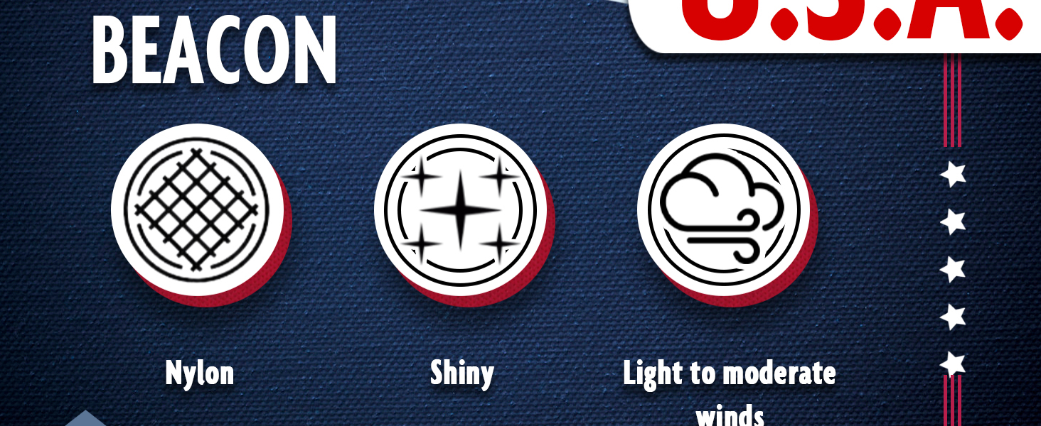 Amazon.com : Carrot-Top Beacon Nylon American Flag for Outside & Inside 5x8 - US Flag, Outdoor ...