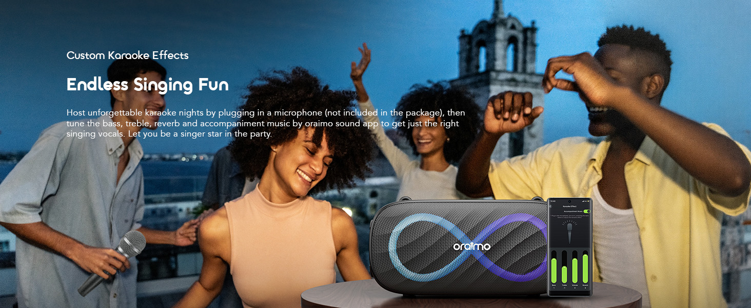 Amazon.com: Oraimo SpaceBox Pro Portable Bluetooth Speaker, Wireless Speakers with Light Effect ...