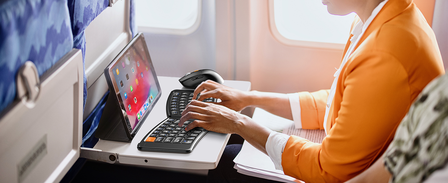 Protoarc Ergonomic Foldable Keyboard Mouse Xkm03 Portable Folding Bluetooth