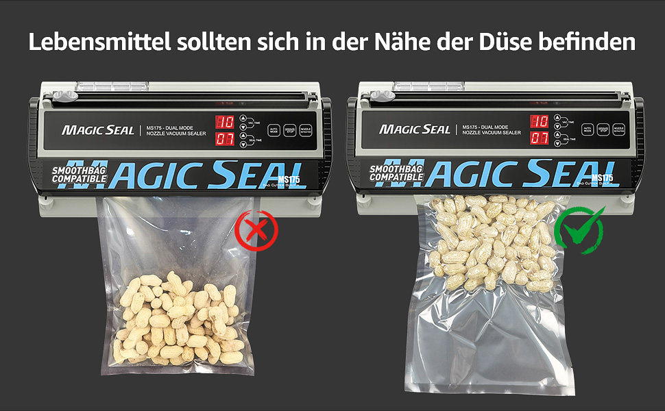Amazon.de: MAGIC SEAL vakumierergerät für lebensmittel 250W Vakuumierer ...