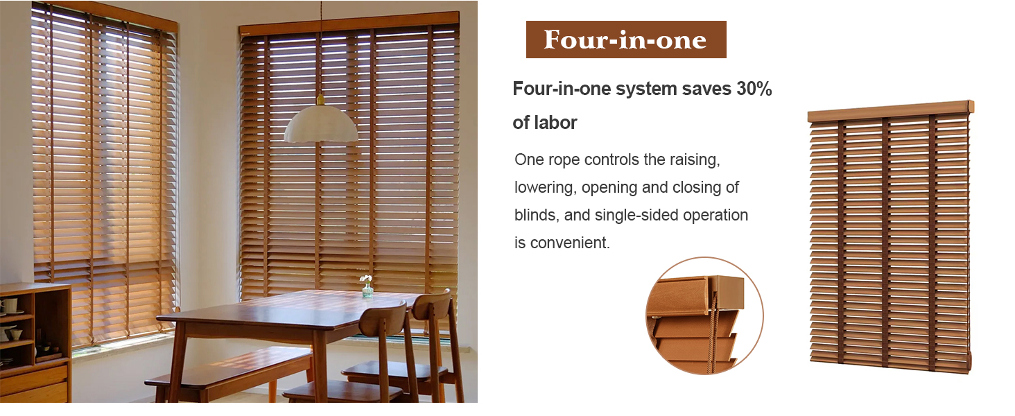 Amazon.com: EVOZEN Slats Wood Blinds 2 Inch Cordless, Custom Wood Blinds for Indoor Windows ...