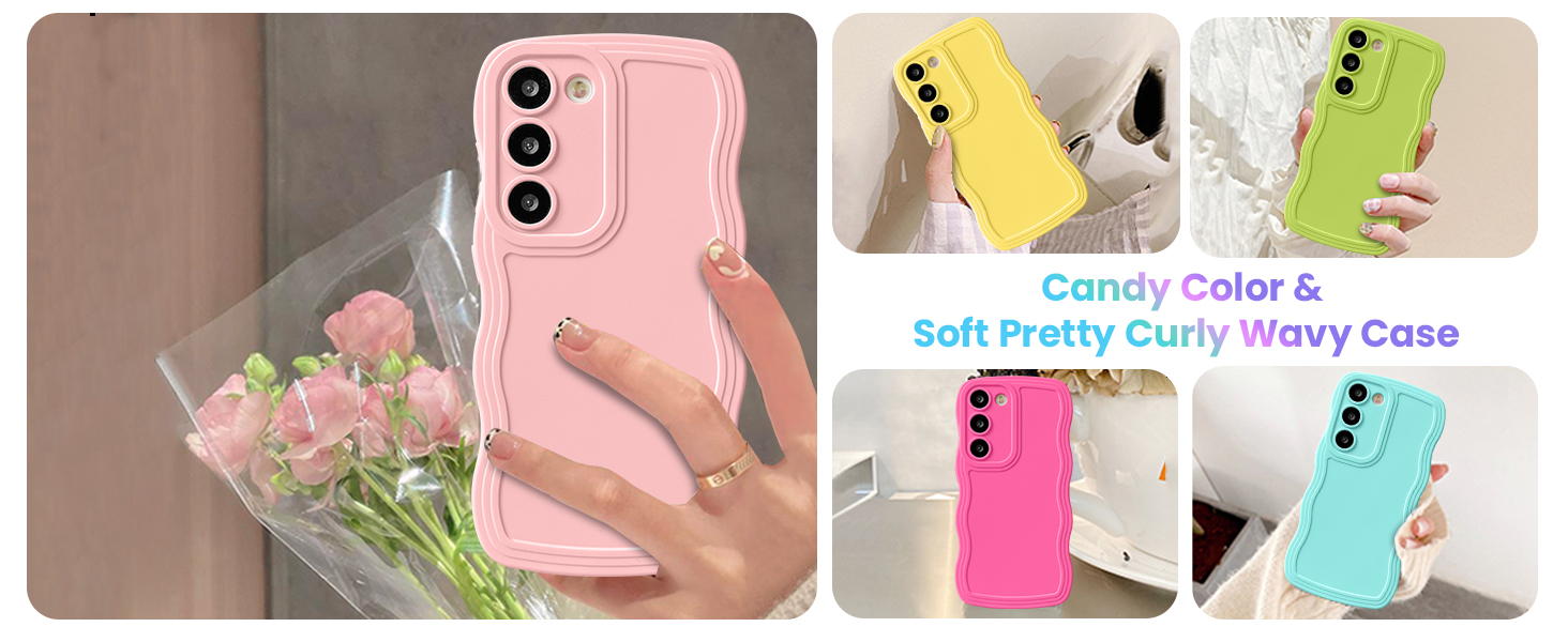 Amazon.com: UEEBAI Wave Frame Silicon Case for Samsung Galaxy A16 4G/5G Phone Case, Cute Wave ...
