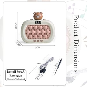 Amazon.com: Upgraded Fast Push Bubble Game for Kids 3-12, Quick Push Pop It Light Up Pop Fidget ...