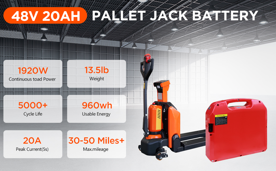 Amazon.com: Forklift Lifepo4 Battery 48V/20Ah Lithium Battery for Electric Pallet Jack Truck ...