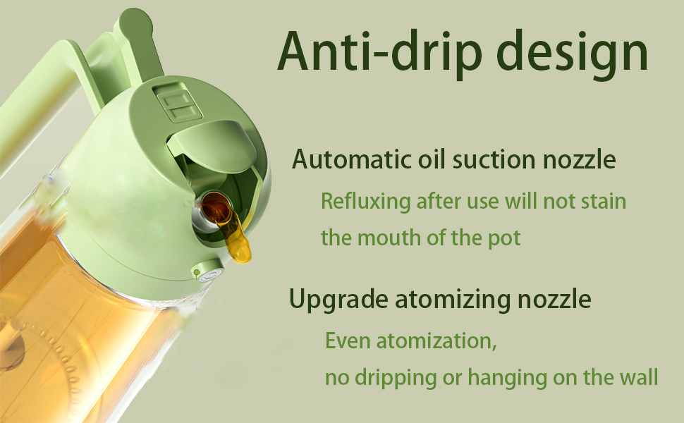 Amazon.com: Pulverizador y dispensador de aceite de vidrio 2 en 1, pulverizador de aceite 2 en 1 ...