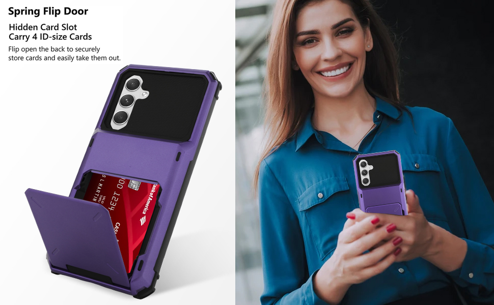 Amazon.com: Marphe Wallet Case for Samsung Galaxy A54 5G Case with 4-Card Credit Card Holder ...