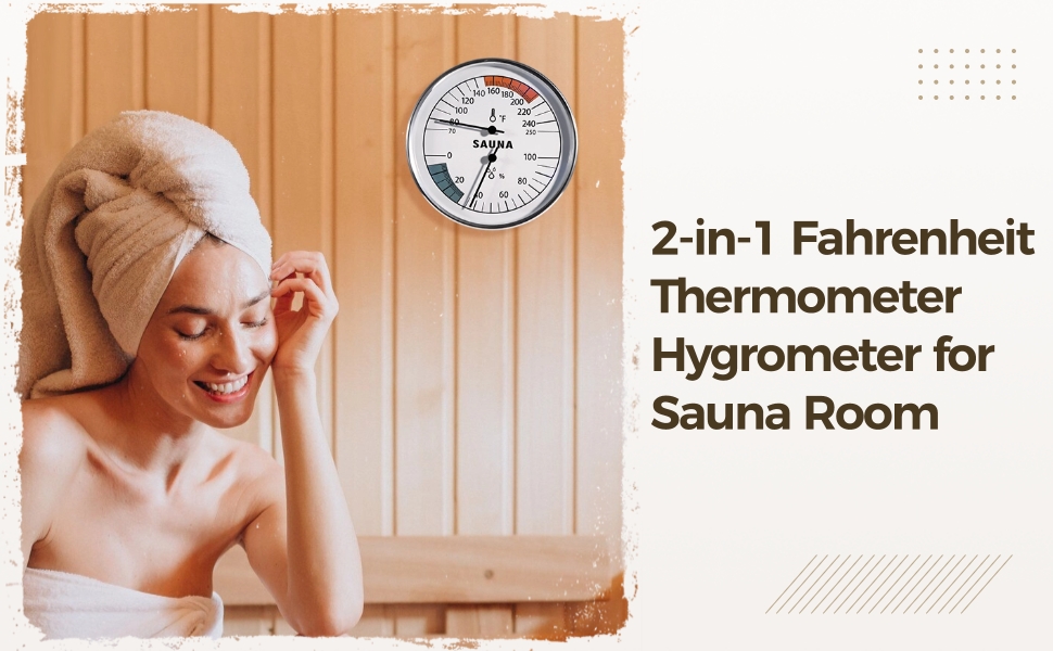 Amazon.com : COSYOO Sauna Thermometer Hygrometer, 2 in 1 Fahrenheit Thermometer Hygrometer for ...