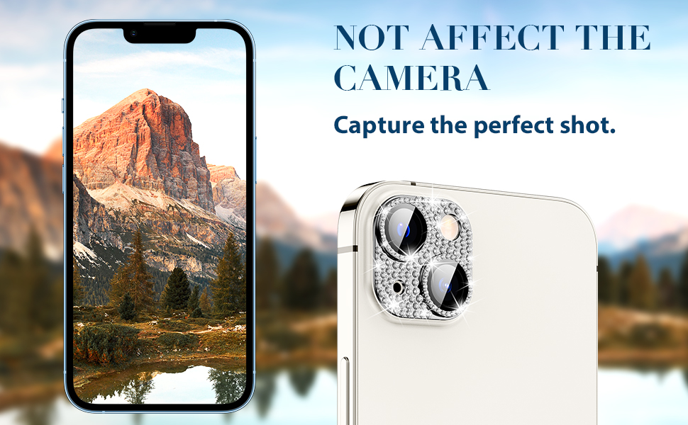 Amazon.com: Goton Compatible for iPhone 14 Plus - 14 Camera Lens Protector, Bling Glitter Metal ...