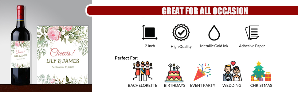 Amazon.com: Wine Bottle Labels Personalized, Custom Label for Wine Waterproof Personalized Your ...