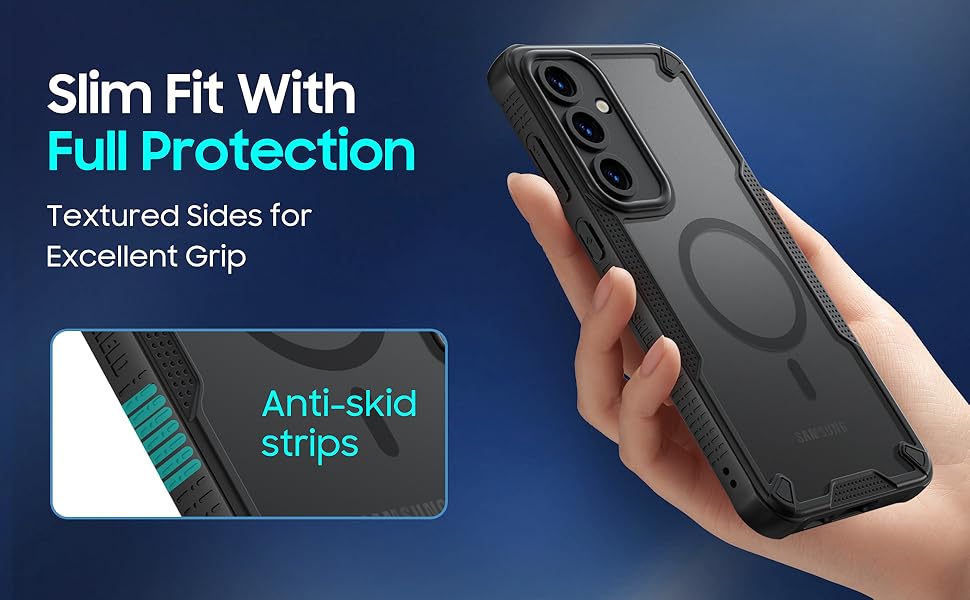 Amazon.com: Teayoha for Samsung Galaxy S25 Case, Translucent Matte Back Compatible with Magsafe ...