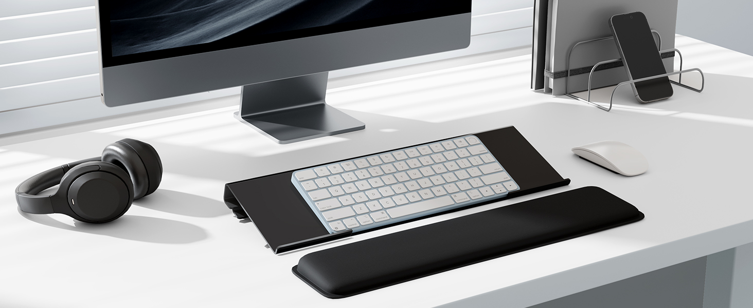 Amazon.com : Laborio Computer Keyboard Stand for Desktop, 2-Level ...