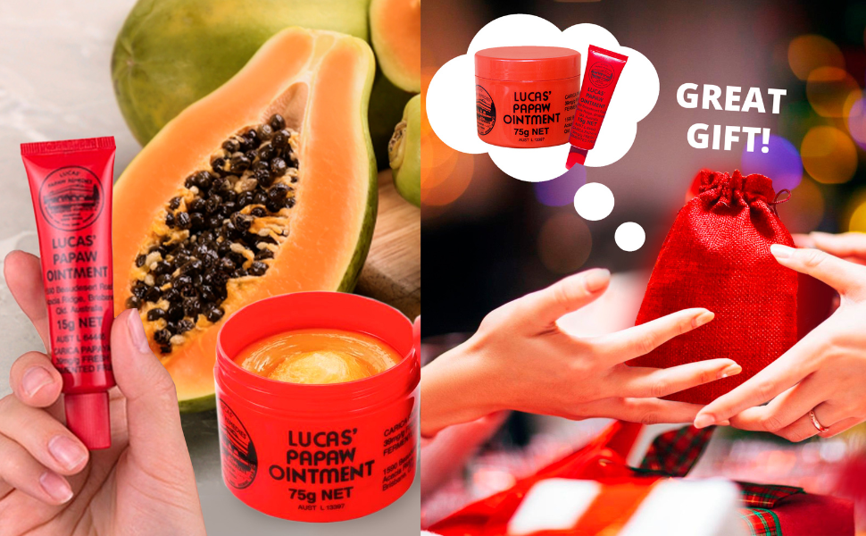 Lucas Pawpaw Lip Ointment, Lucas Pawpaw Cream, Lucas Pawpaw Ointment for Lips & Dry Skin ...