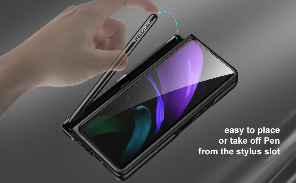 Amazon.com: Libeagle Compatible with Samsung Galaxy Z Fold 2 Case [Built in Hidden Pen Holder ...