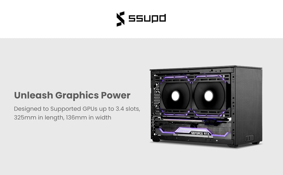 Amazon.com: SSUPD Meshroom D Mini-ITX Small Form Factor (SFF) Case - Full Mesh Side Panel - Tool ...