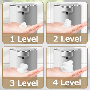 Amazon.com: Gotofine Automatic Foaming Soap Dispenser,4-Level Adjustable Foam, Wall Mount, USB ...