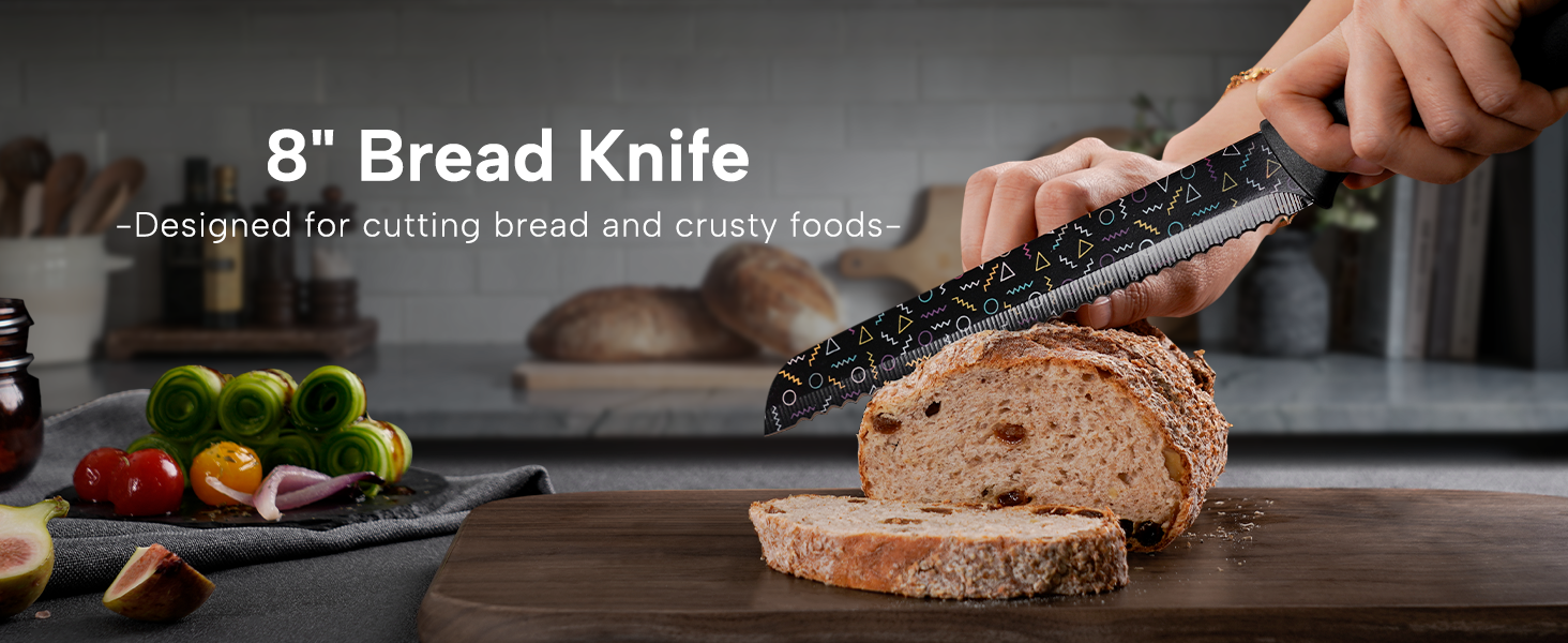 Amazon.com: Astercook Knife Set, 15 Pieces Kitchen knives Set with Built-in Sharpener, High ...