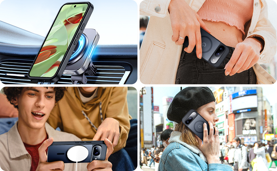 Amazon.com: teloxy Magnetic for Google Pixel 9 Pro Case/Google Pixel 9 Case,[Military Drop ...