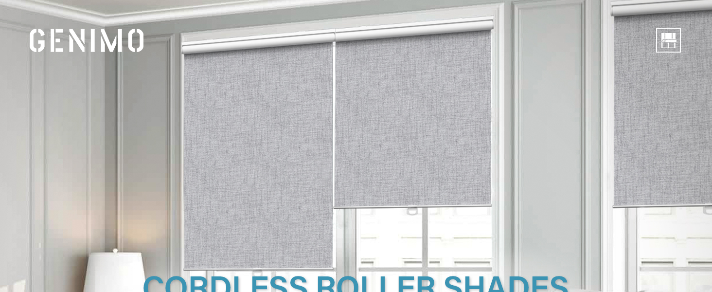 Amazon.com: GENIMO 100% Blackout Roller Window Shades, Window Blinds Cordless with Thermal ...