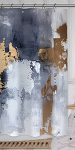 Amazon.com: She Love Black and Grey Abstract Shower Curtain Modern Geometric Art Minimalist ...