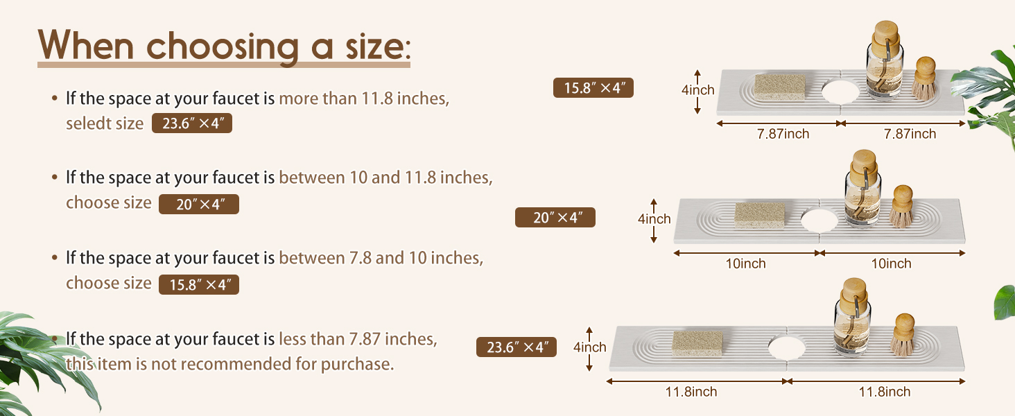 Amazon.com: Faucet Mat for Kitchen Sink, Diatomite Quick Drying Tray , 20 Inch Kitchen Sink ...