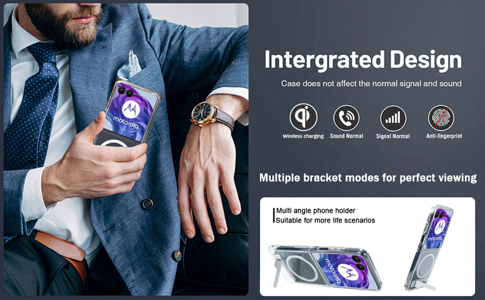 Amazon.com: Hiooloon for Motorola Razr Plus 2024/2025 Clear Case Magnetic Compatible with ...